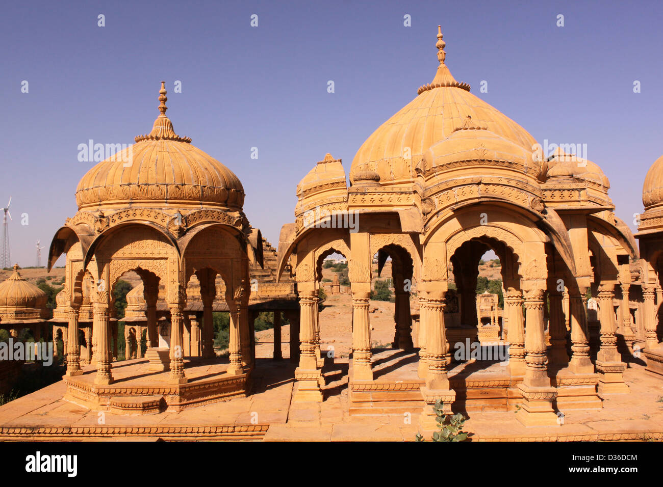 Royal Chhatris or cenotaph's of Bada Bagh Jaisalmer Rajasthan India ...