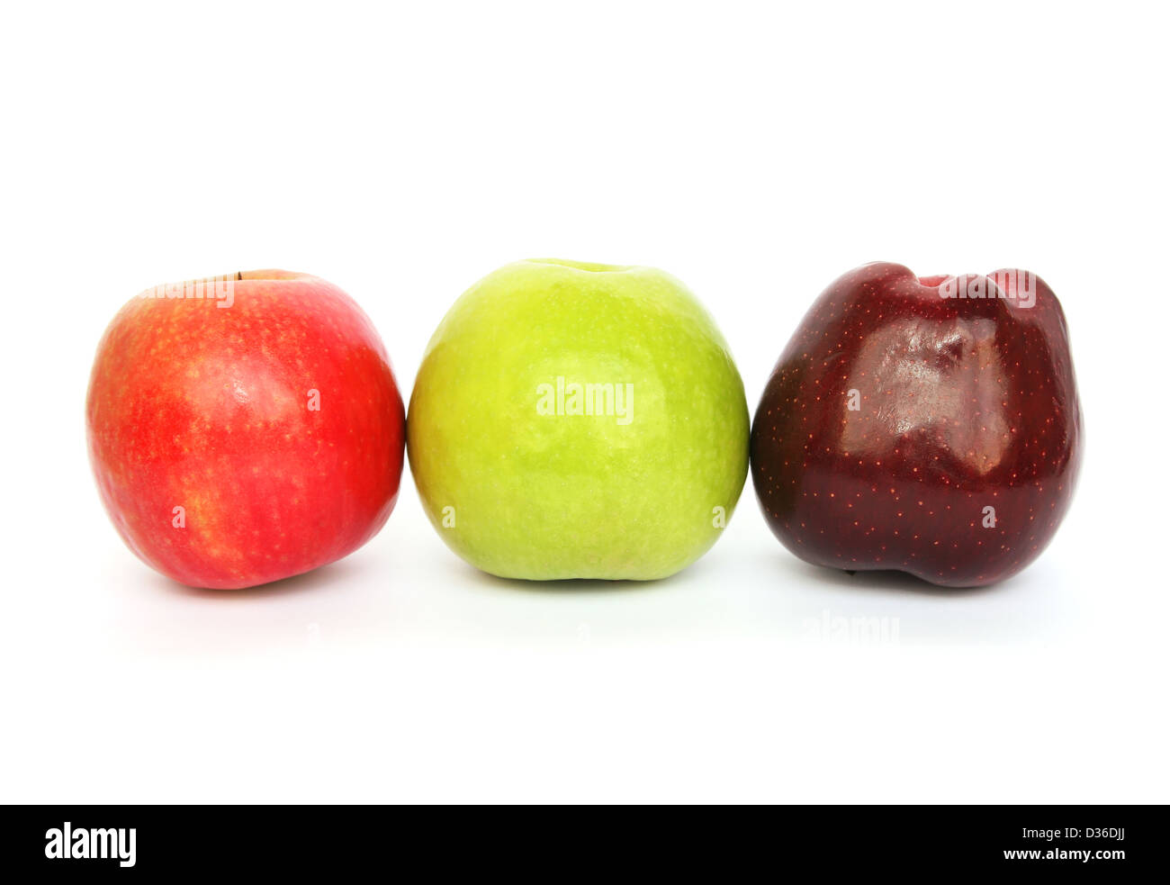 Colorful apples isolated on white background Stock Photo - Alamy