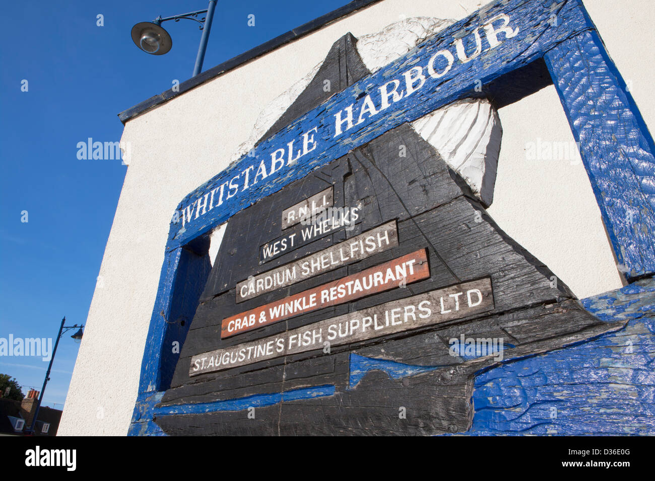 Whitstable harbour sign hi-res stock photography and images - Alamy