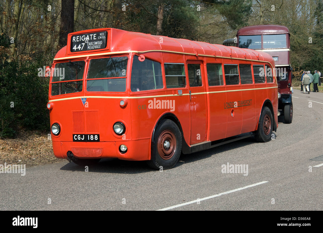 A preserved 1935 London Transport A.E.C. Q type single deck bus on ...