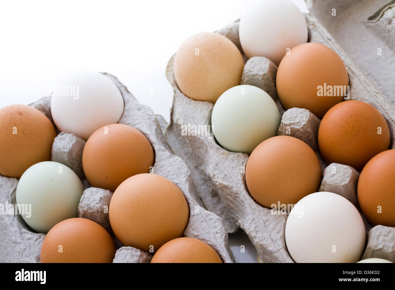 Fresh eggs delivered from the local farm Stock Photo - Alamy