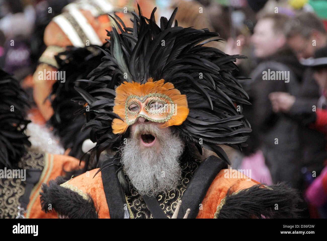 People celebrate during the Rose Monday Parade in Mainz, Germany, 11 ...