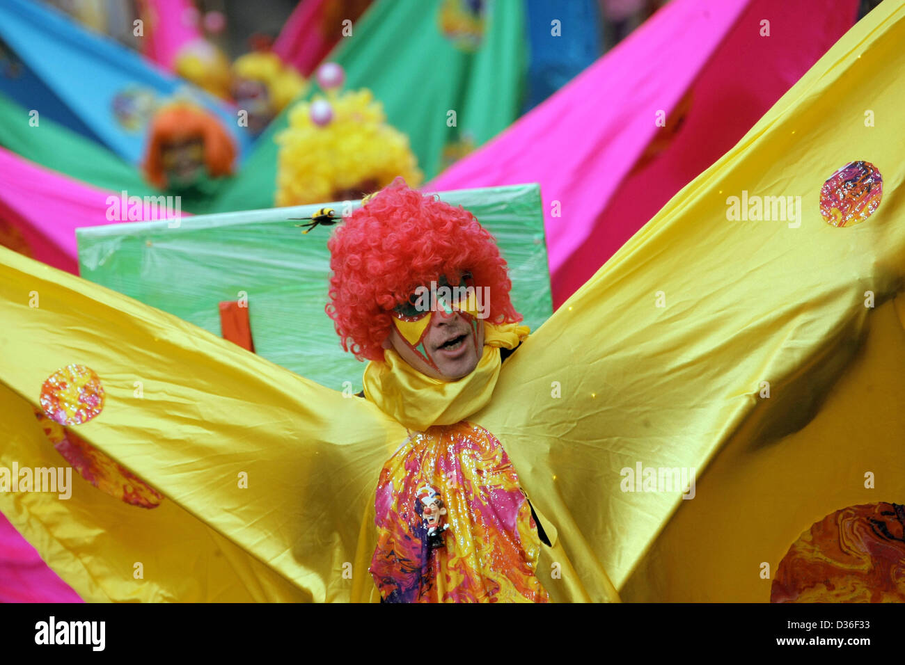 People celebrate during the Rose Monday Parade in Mainz, Germany, 11 ...