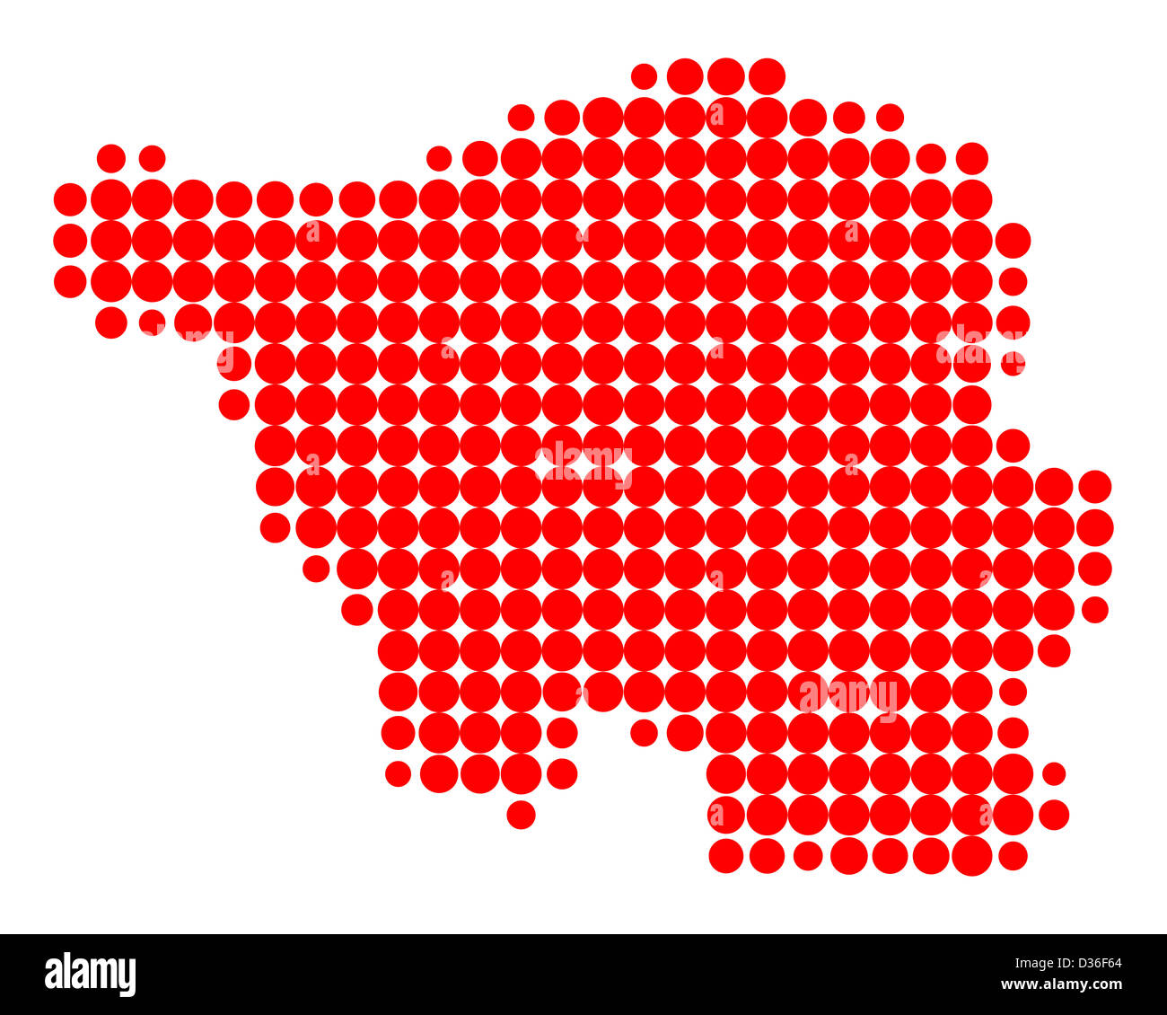 Map of Saarland Stock Photo - Alamy