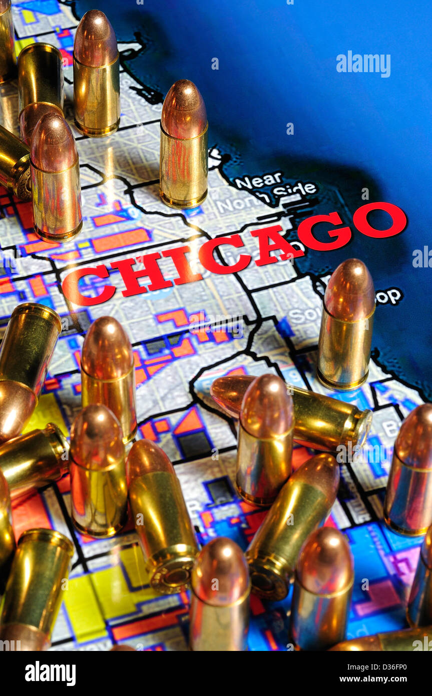 Map of chicago gangs hi-res stock photography and images - Alamy
