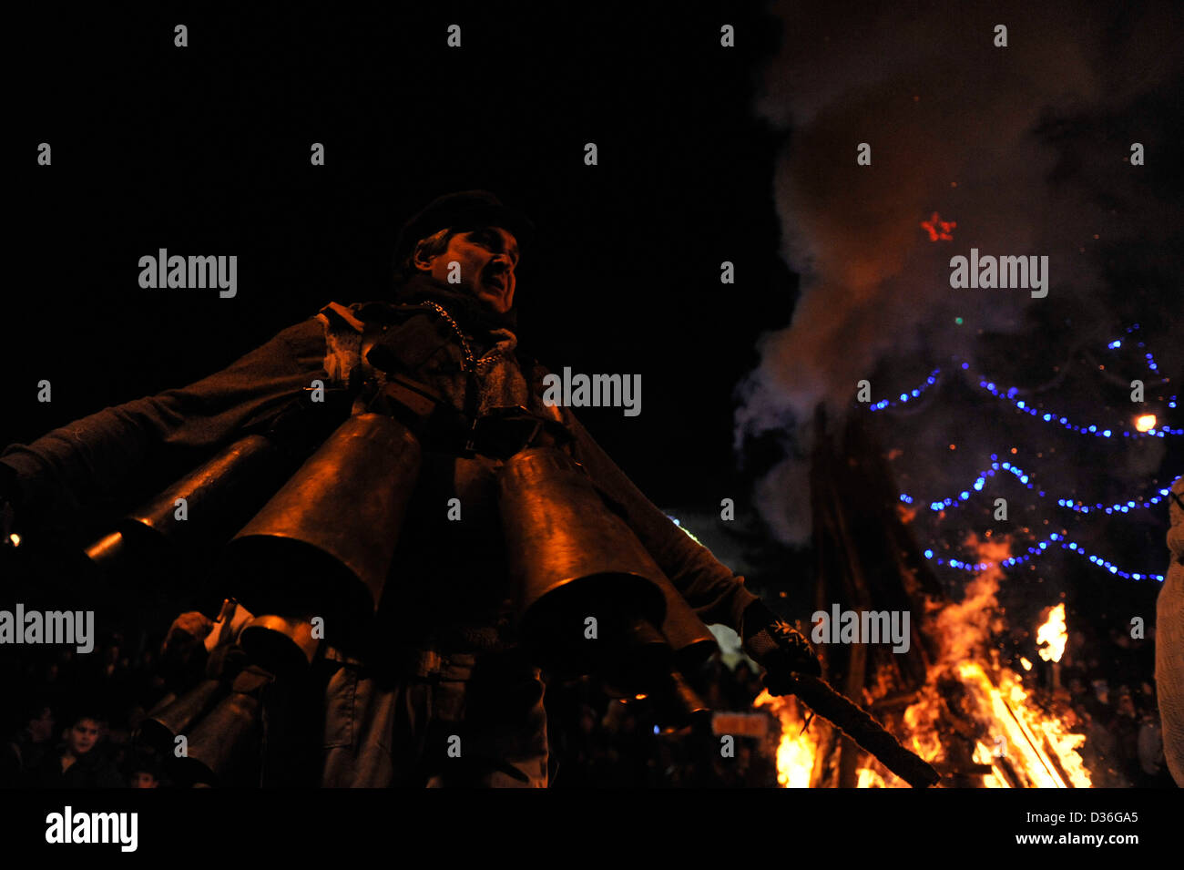 bells on the man while singing and dancing Stock Photo - Alamy