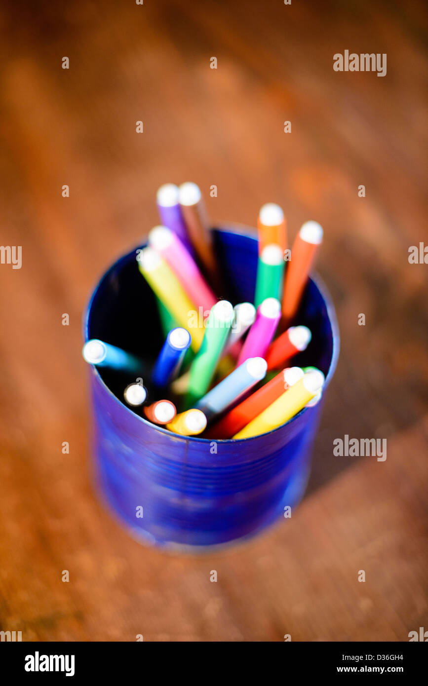 jar of pens Stock Photo - Alamy