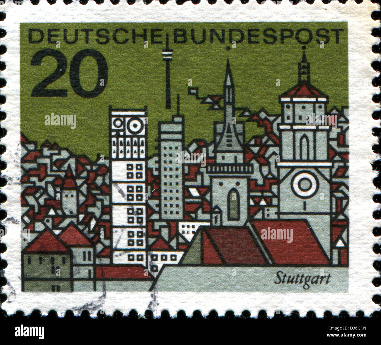 GERMANY - CIRCA 1964: A stamp printed in German Federal Republic shows ...
