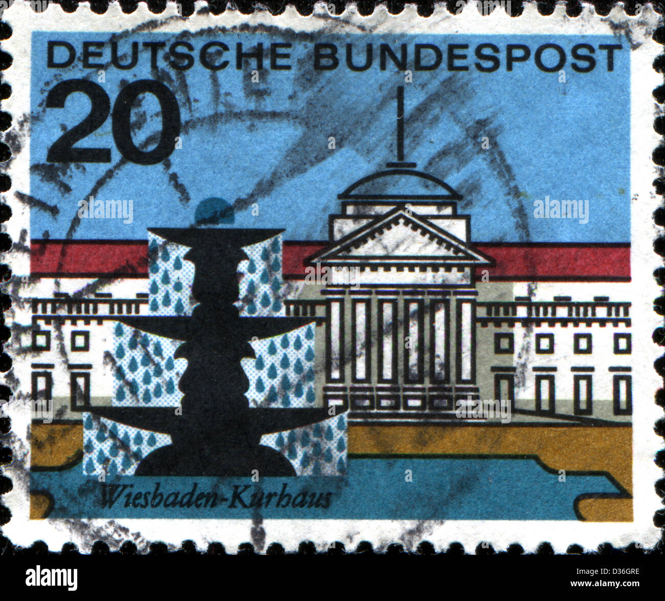 GERMANY - CIRCA 1964: A stamp printed in German Federal Republic shows ...