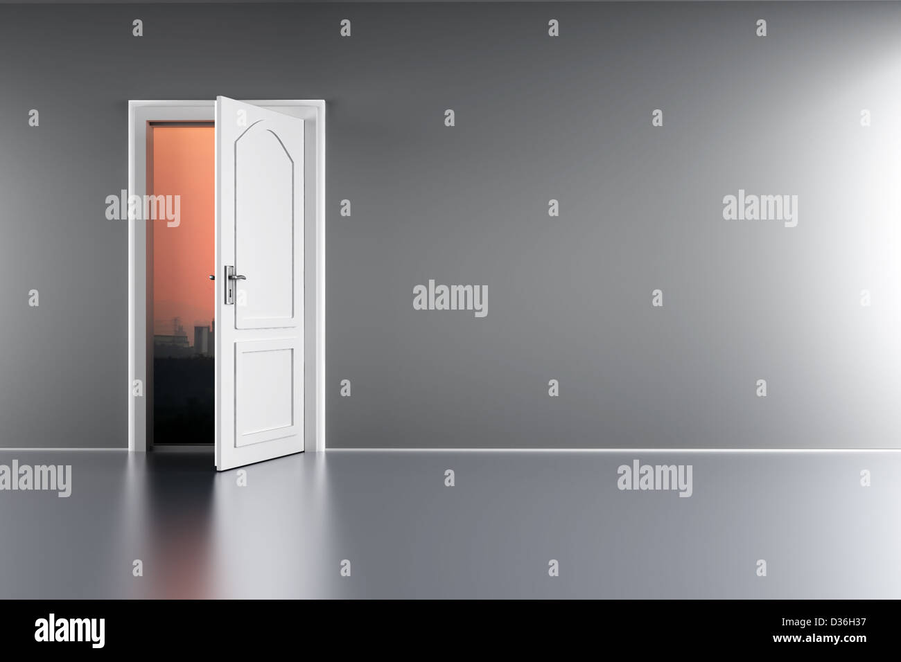 A open door to a Sunset Stock Photo - Alamy