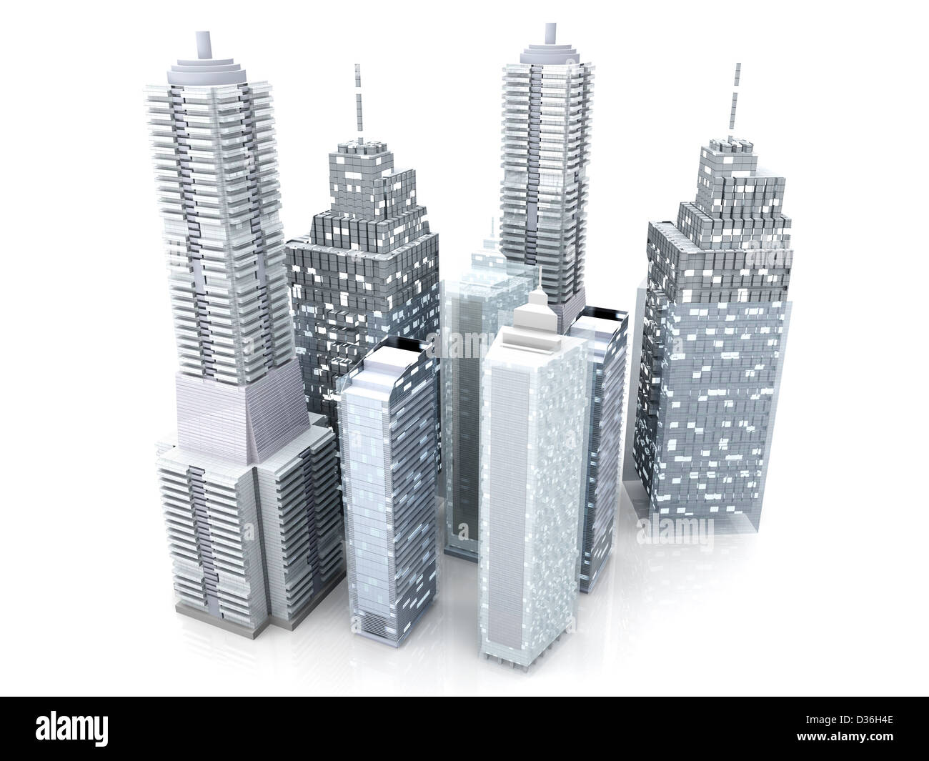 Modern buildings in urban Cut Out Stock Images & Pictures - Alamy