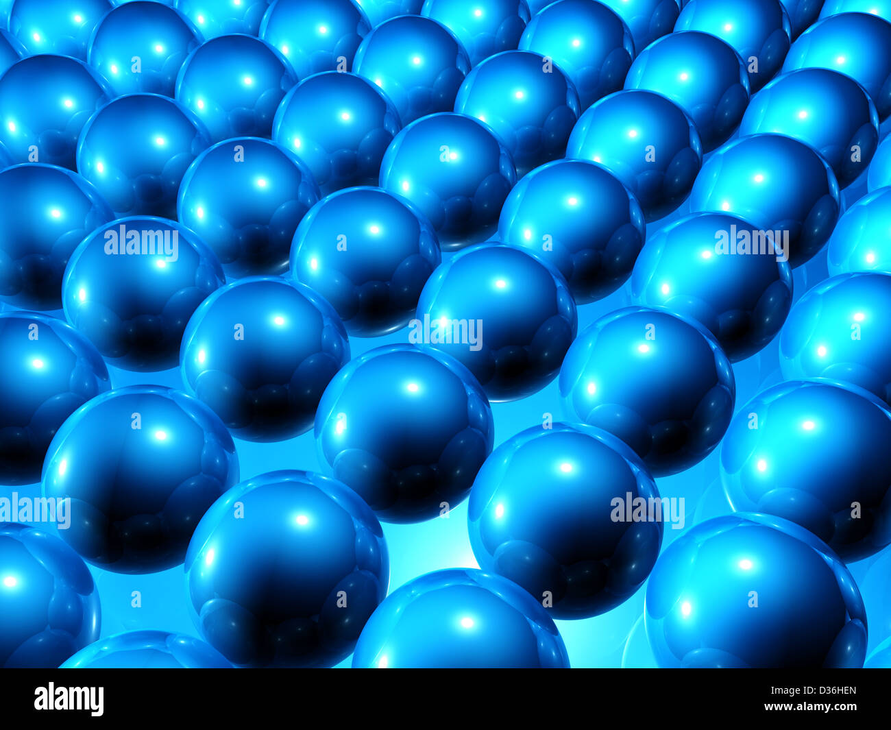3D rendered Illustration. Abstract background of infinite spheres Stock ...