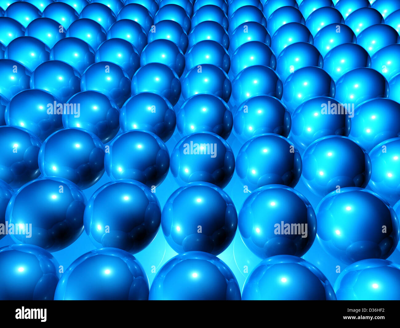 3D rendered Illustration. Abstract background of infinite spheres Stock ...