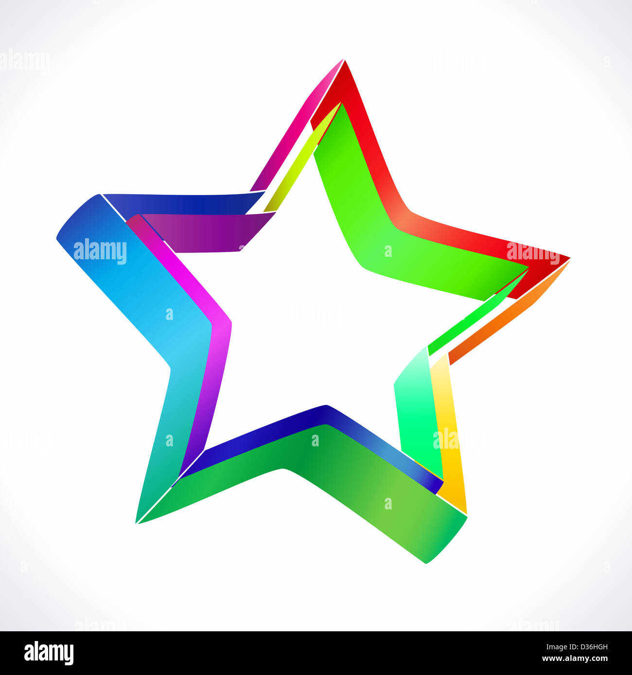 Colorful star icon on white background, eps 10 Stock Photo - Alamy