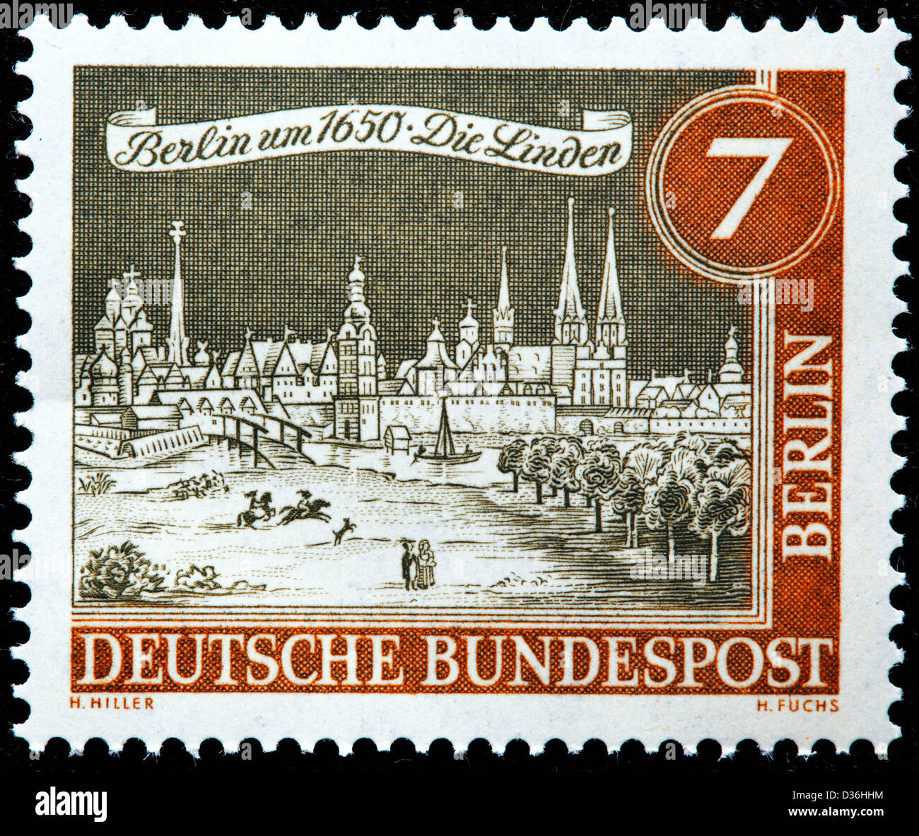 Berlin, 1650, postage stamp, Germany, 1962 Stock Photo - Alamy