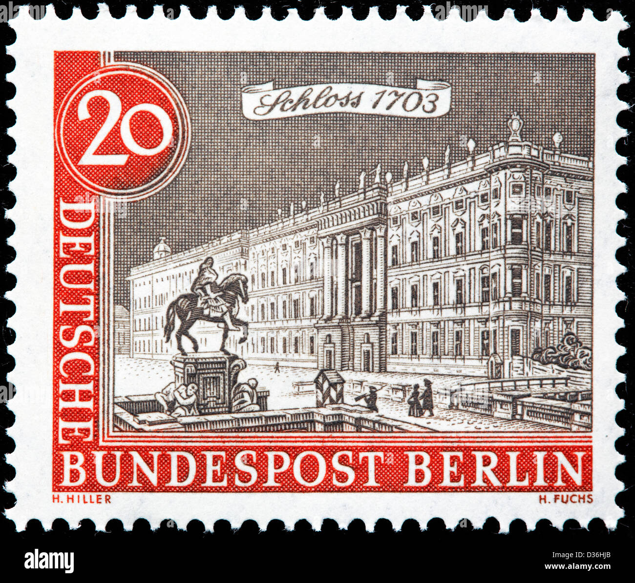 Berlin Palace, 1703, postage stamp, Germany, 1962 Stock Photo - Alamy