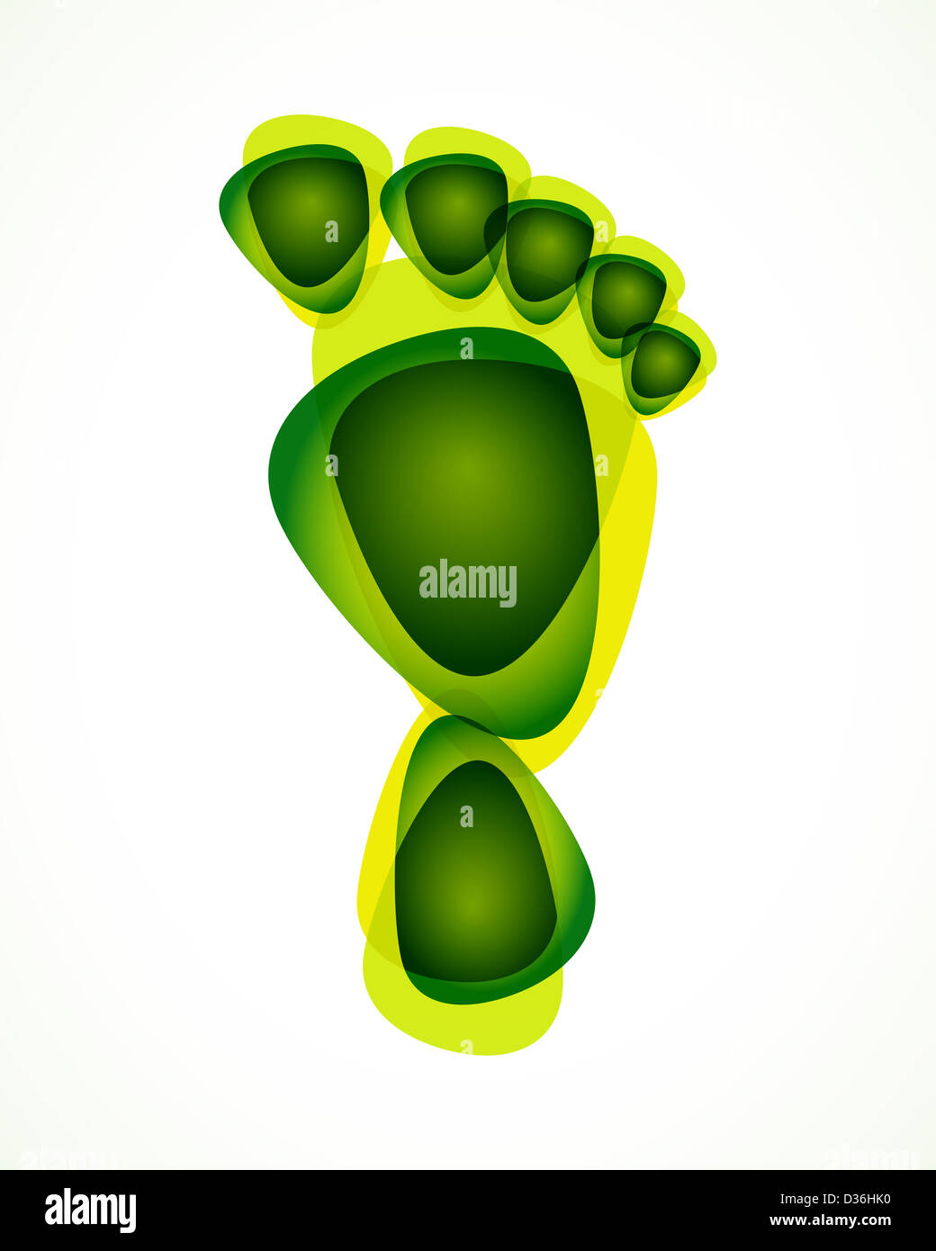 Green eco foot print icon hi-res stock photography and images - Alamy