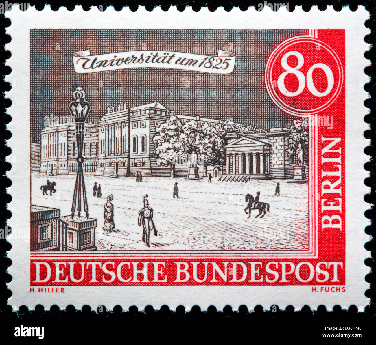 University, 1825, postage stamp, Germany, 1962 Stock Photo - Alamy