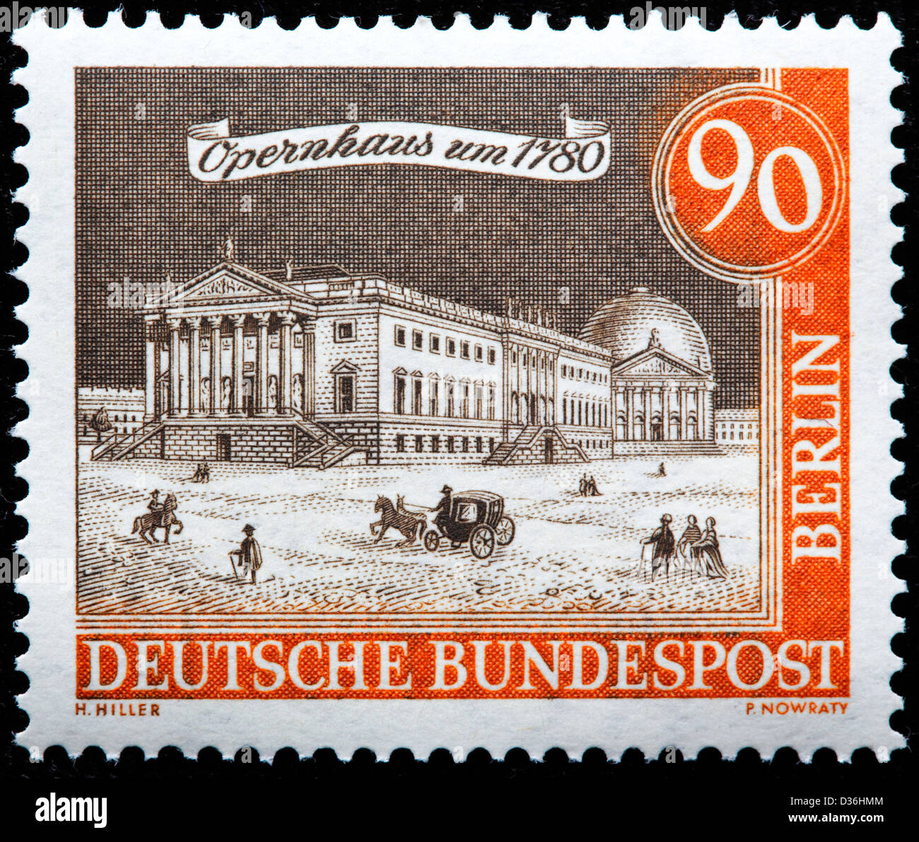 Opera House, 1780, postage stamp, Germany, 1962 Stock Photo - Alamy