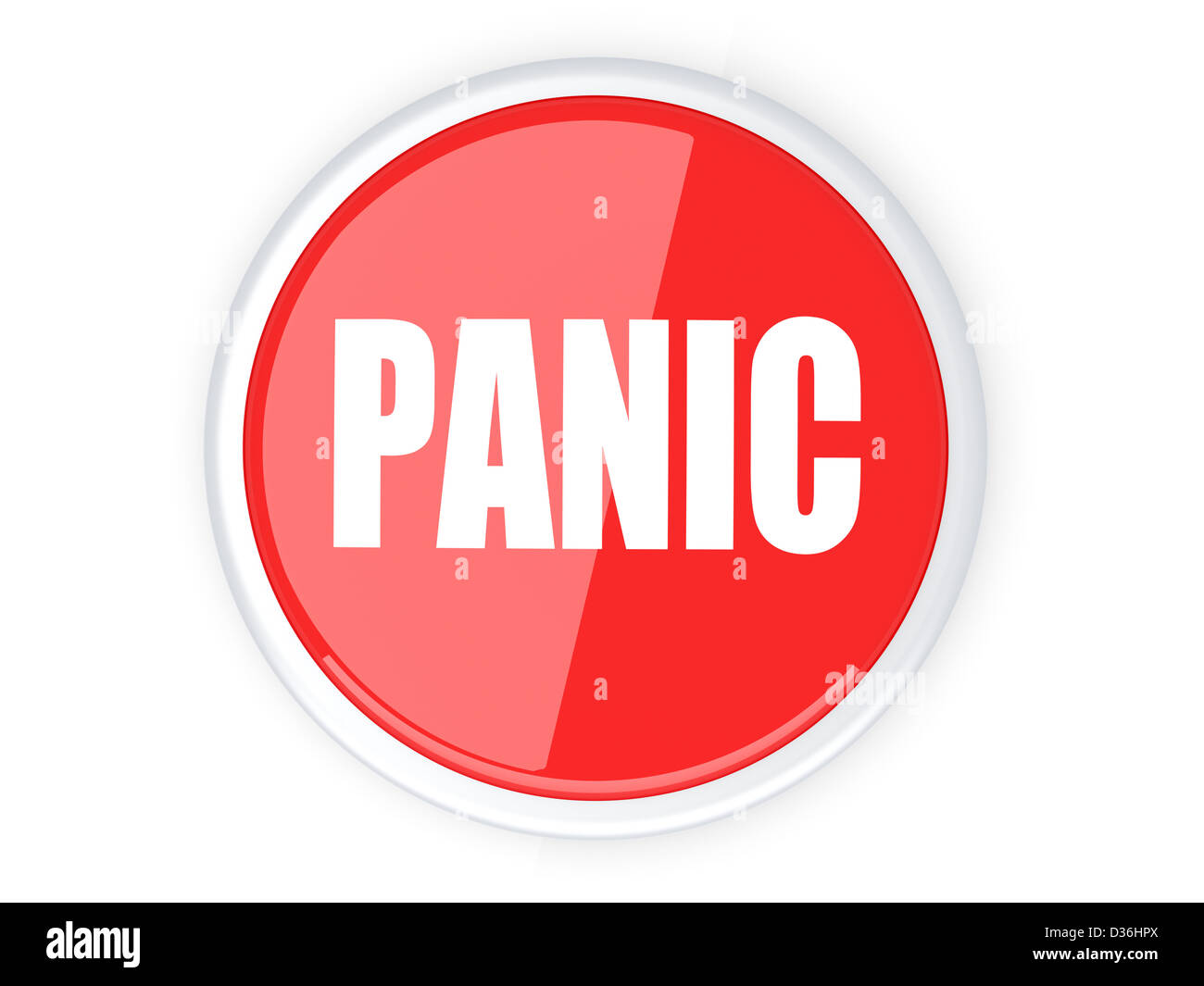 3D rendered Illustration. A panic button Stock Photo - Alamy