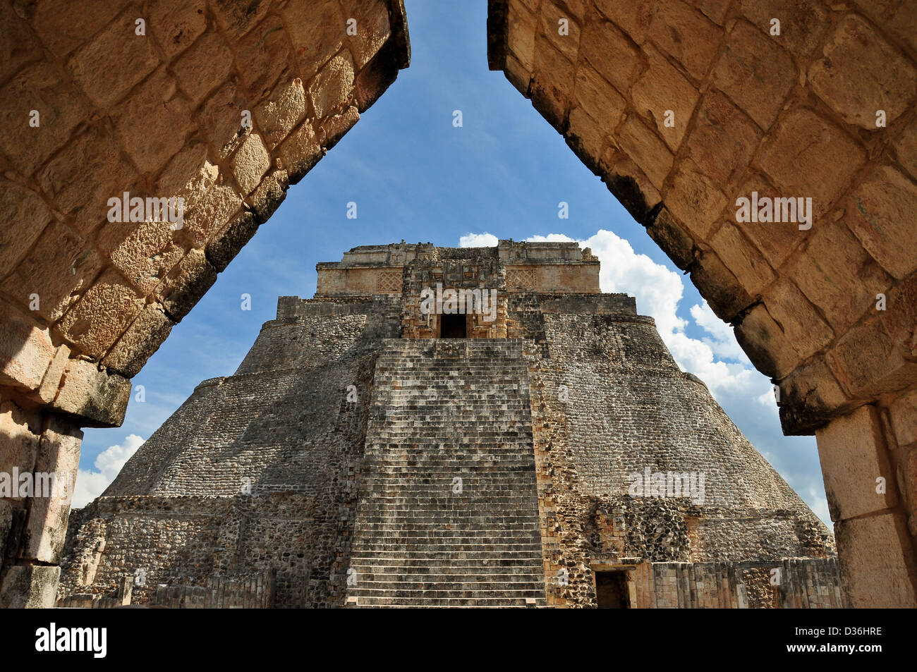 Pyramid of the Magician - Uxmal, Yucatan, Mexico Stock Photo - Alamy