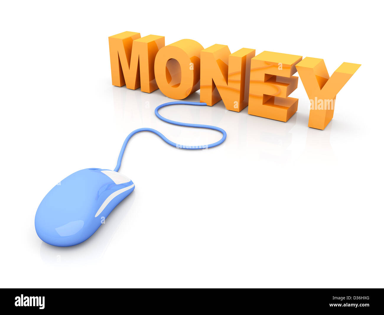 Money online. 3D rendered Illustration. Isolated on white Stock Photo ...