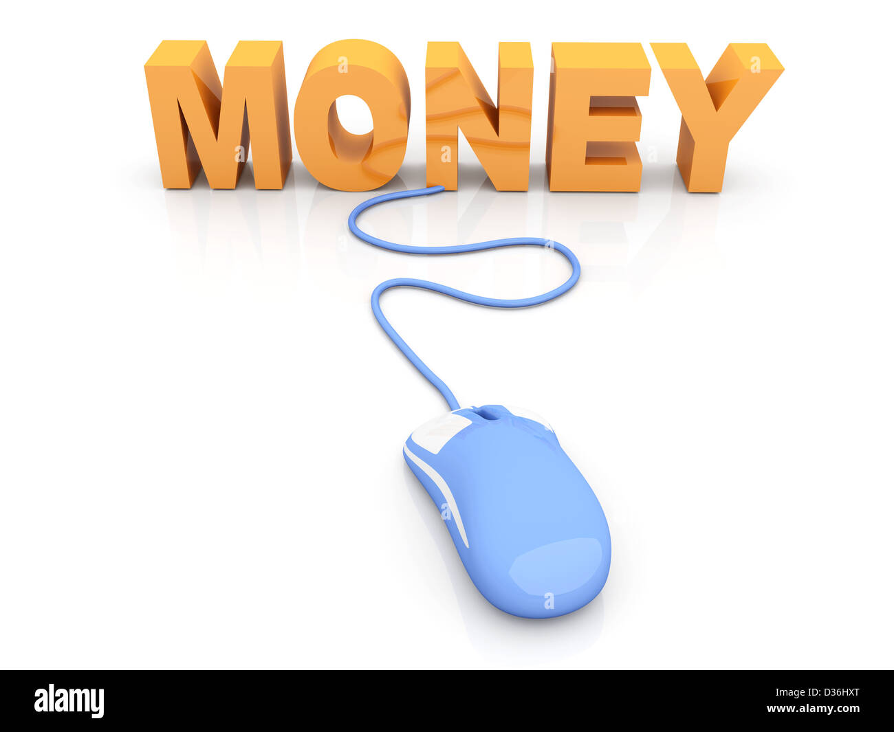 Money online. 3D rendered Illustration. Isolated on white Stock Photo ...