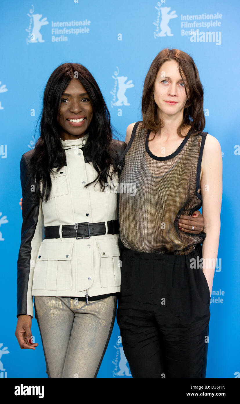 Actress Rayna Campbell (L) and director Pia Marais pose at a photocall ...