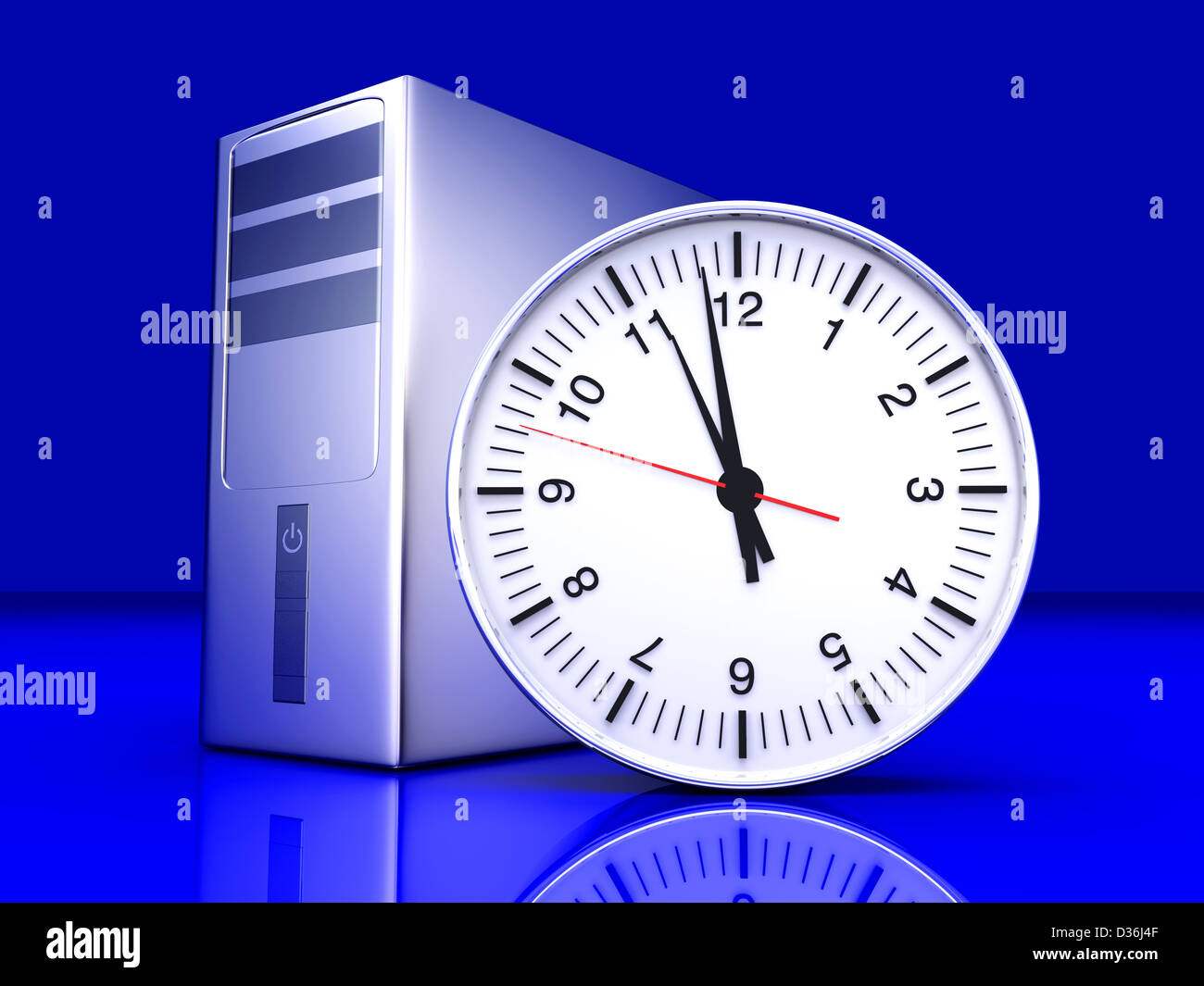 Digital time / server time. 3D rendered Illustration Stock Photo - Alamy