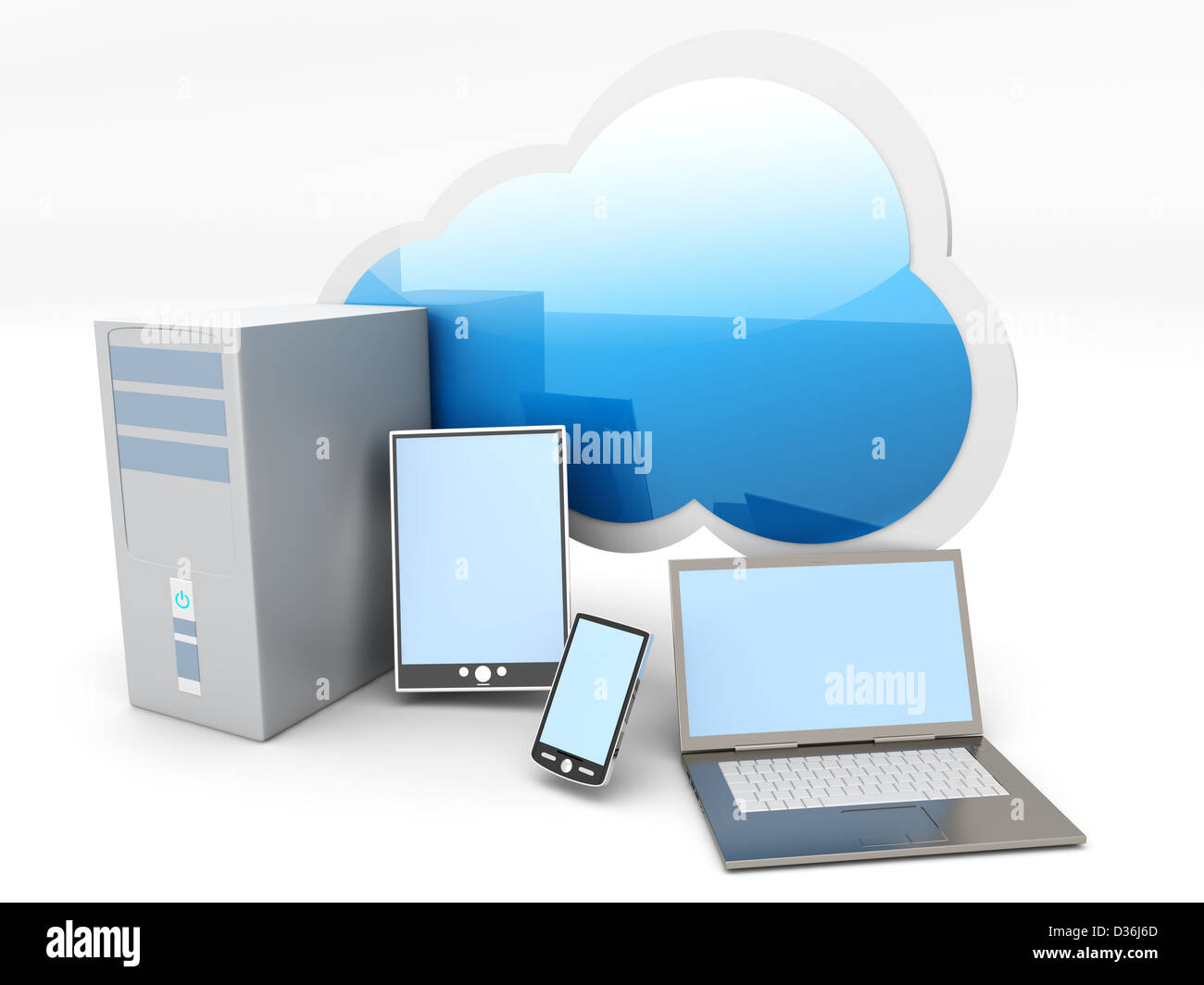 Cloud computing. 3D rendered illustration Stock Photo - Alamy