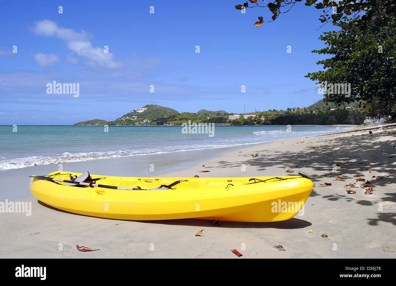 Halcyon Beach in St Lucia Stock Photo - Alamy