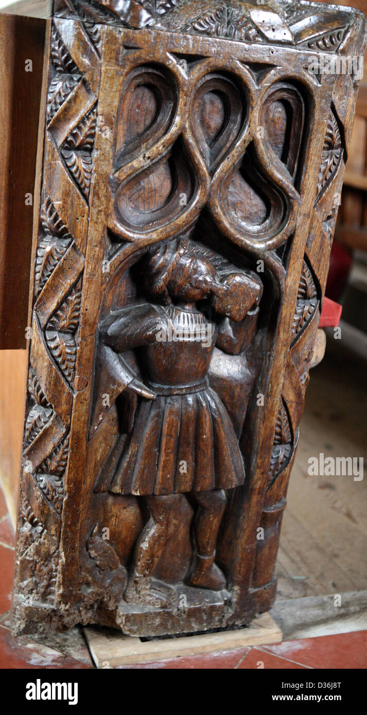 Inside the medieval church of St Winnow Cornwall Stock Photo - Alamy