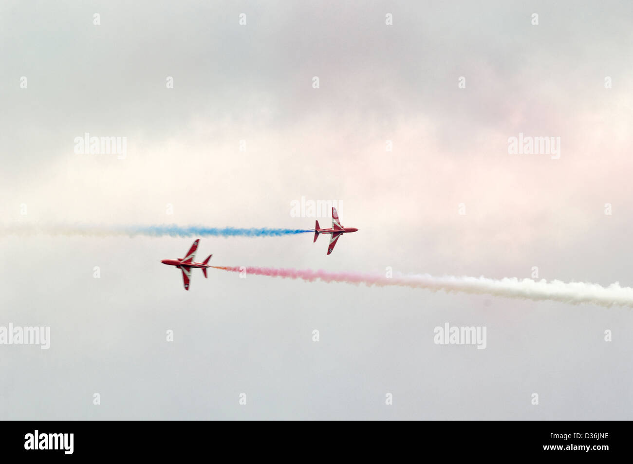 Red Arrows flying display at Formula 1 Grand Prix Stock Photo - Alamy