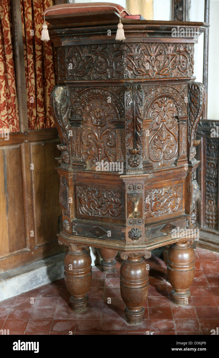 Inside the medieval church of St Winnow Cornwall Stock Photo - Alamy