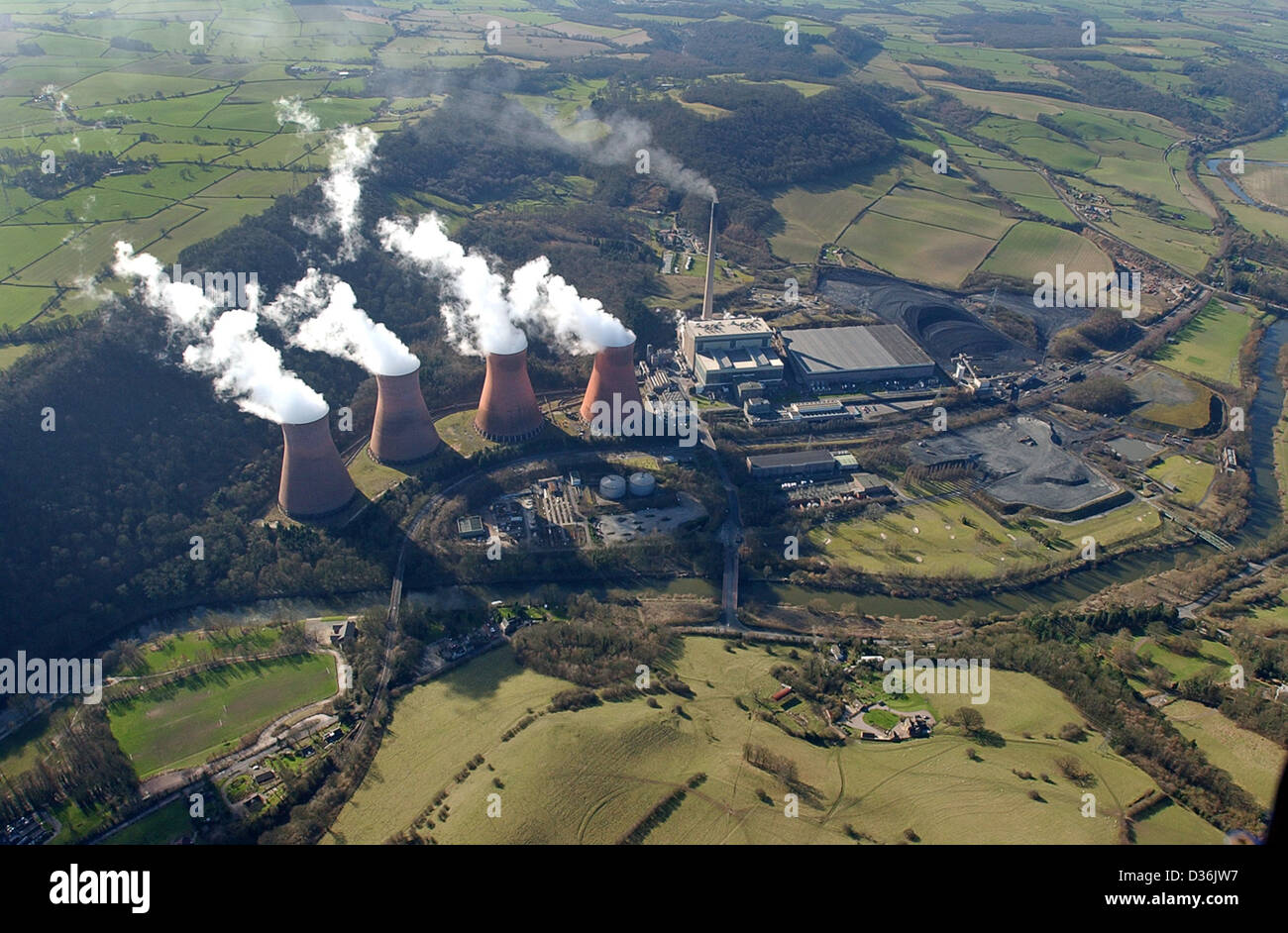 Aerial view of Ironbridge Power Station Stock Photo - Alamy