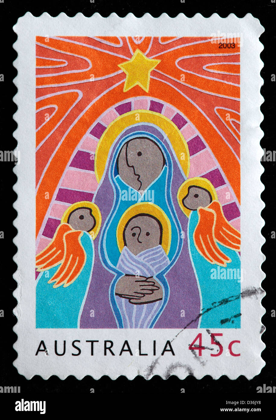 Christmas, postage stamp, Australia, 2003 Stock Photo - Alamy