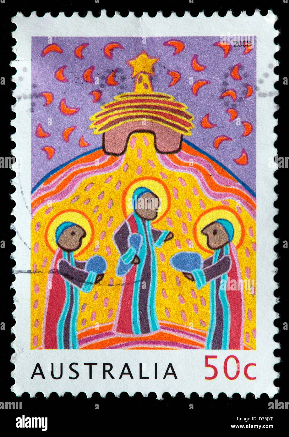 Christmas, postage stamp, Australia, 2003 Stock Photo - Alamy