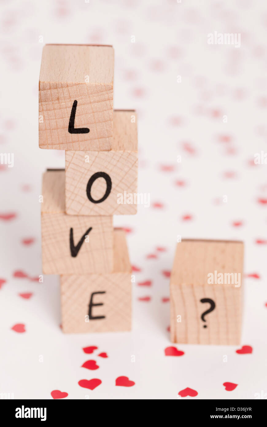The word love made out of wooden blocks Stock Photo - Alamy