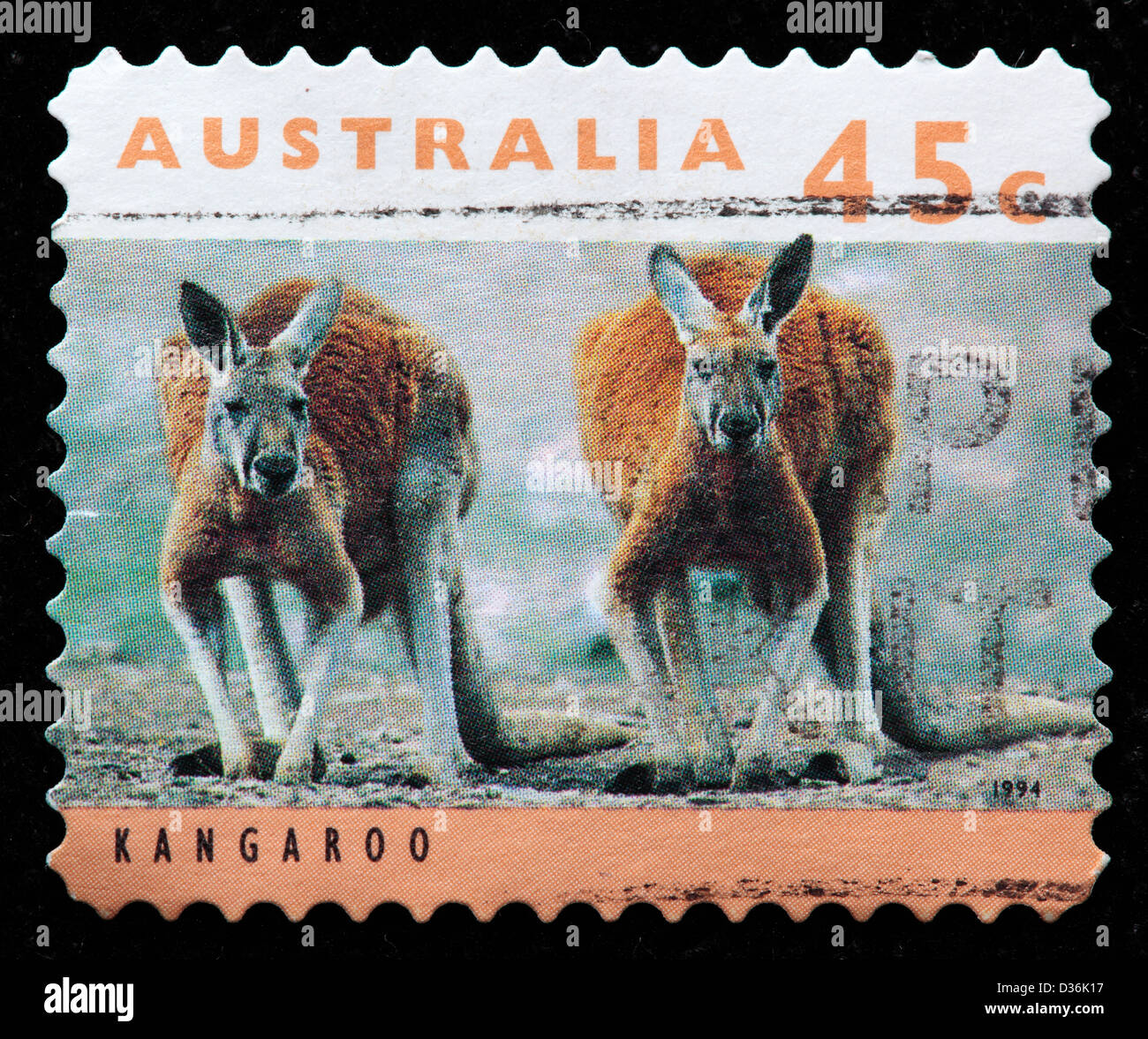 Kangaroo, postage stamp, Australia, 1994 Stock Photo - Alamy