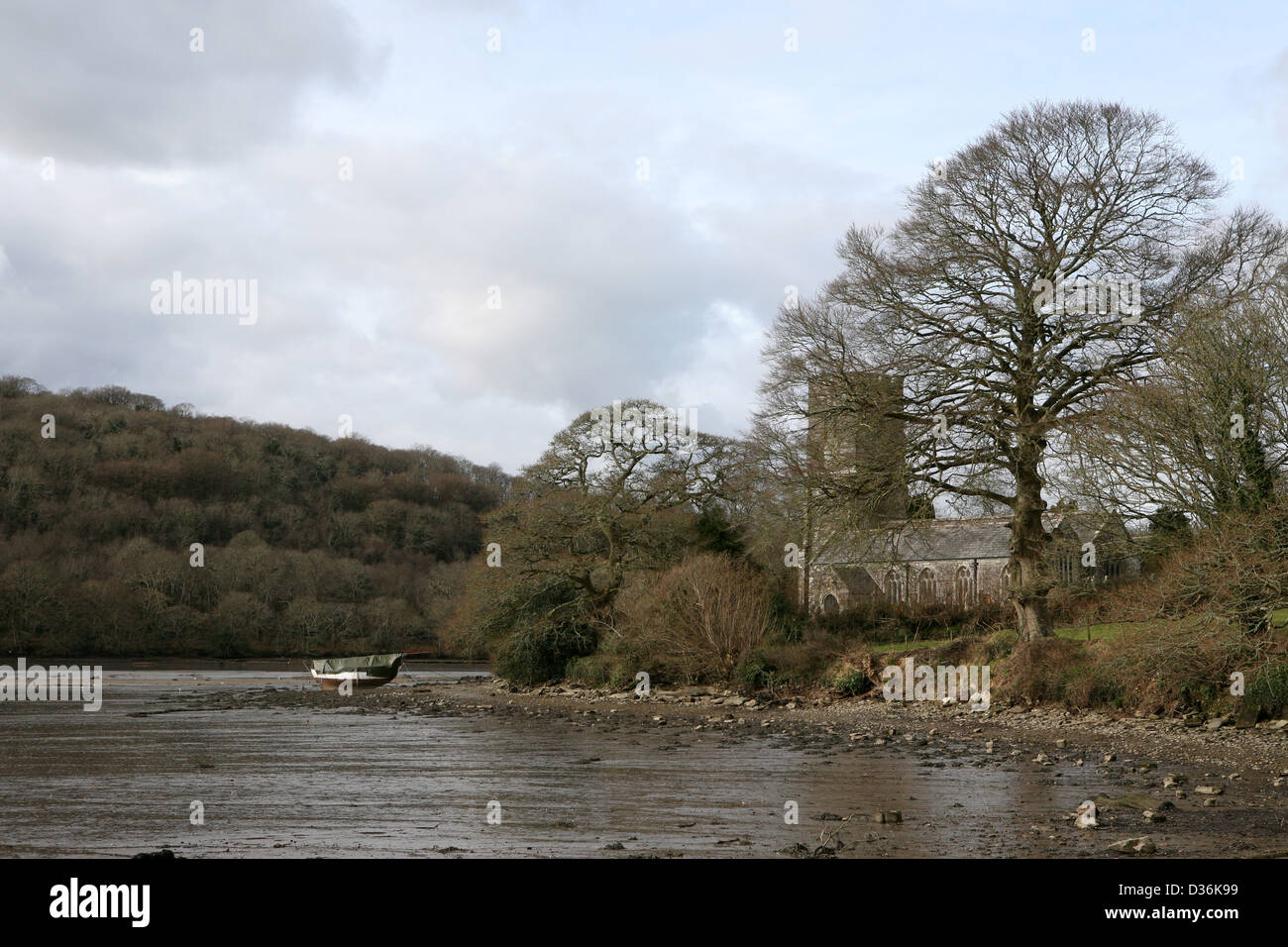 Wind-in-the-Willows territory Fowey river Cornwall between Lerryn and ...