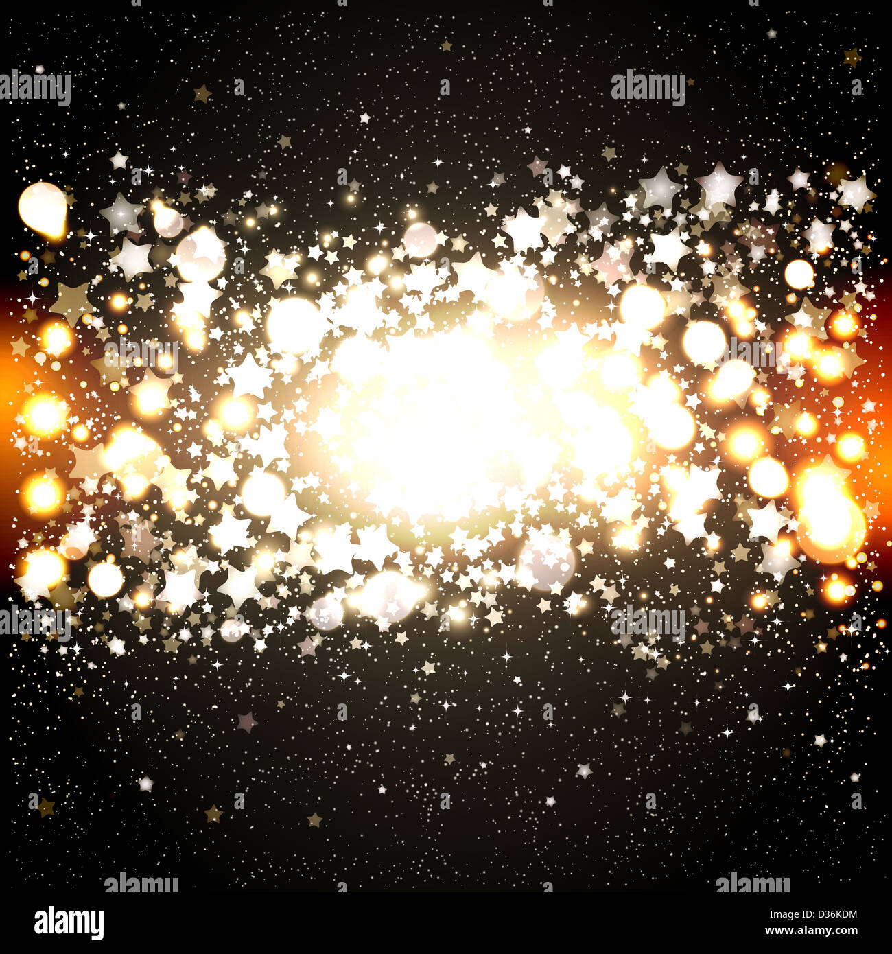 Bright colorful flying stars on a fantastic design background. Vector ...