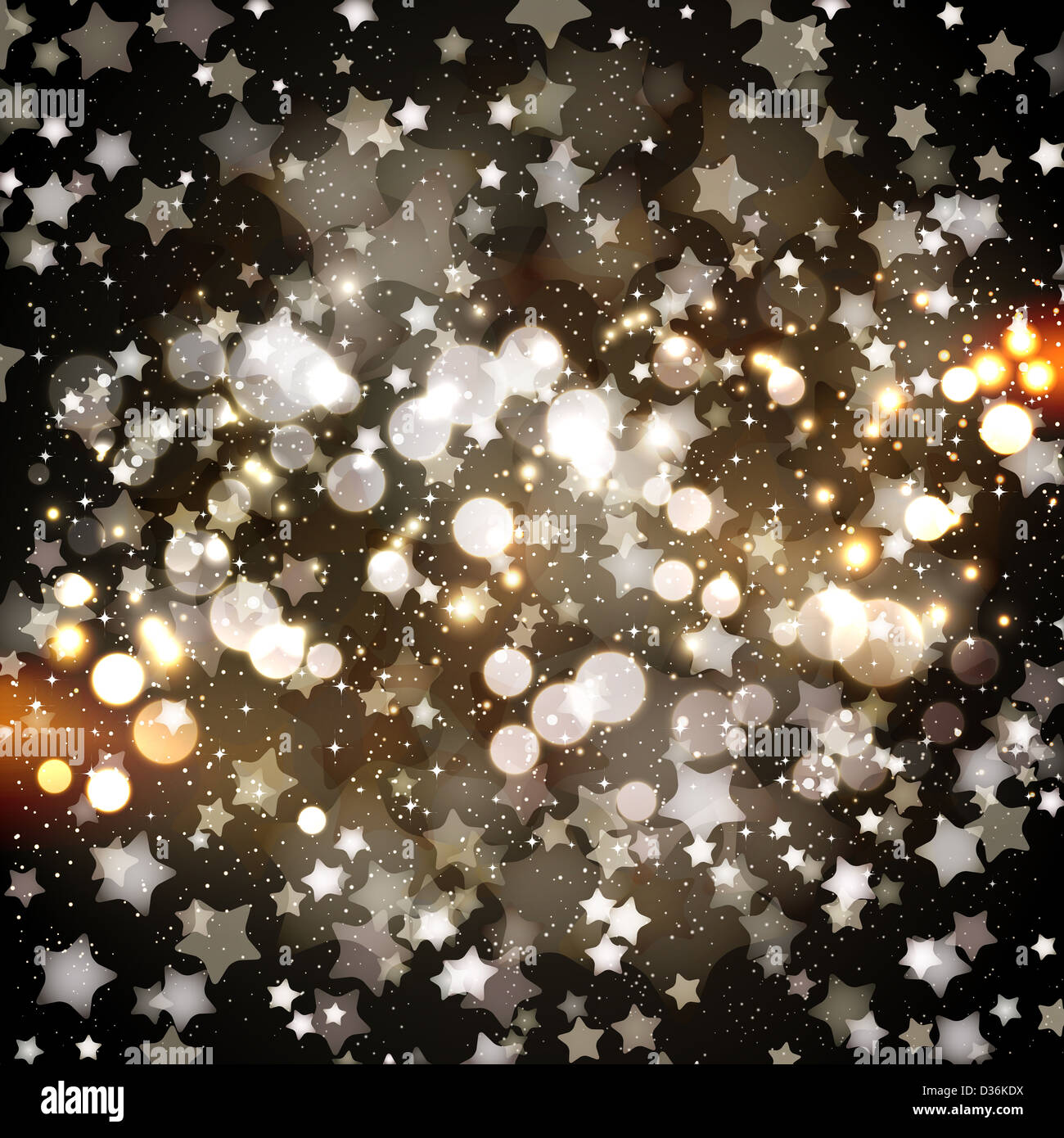 Bright colorful flying stars on a fantastic design background. Vector ...