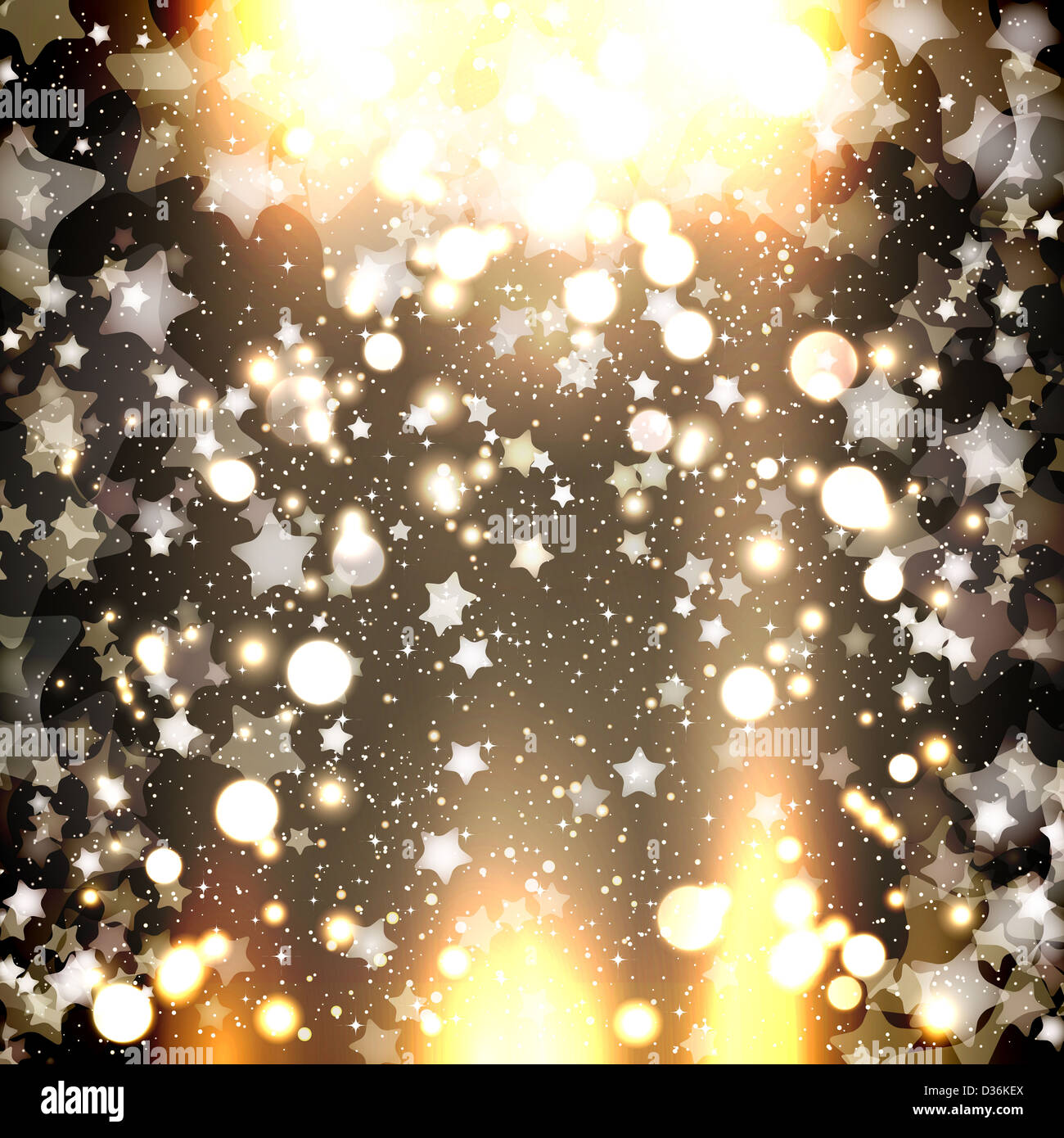 Bright colorful flying stars on a fantastic design background. Vector ...