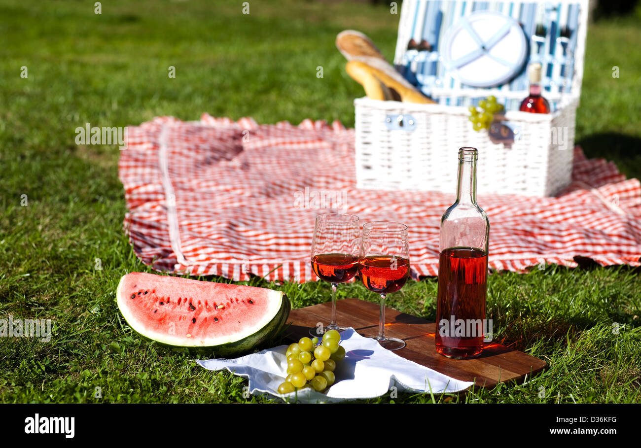 Picnic on the grass Stock Photo - Alamy