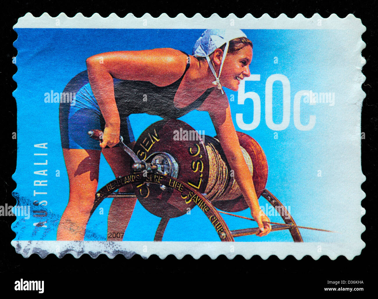 Surf Life Saving, postage stamp, Australia, 2007 Stock Photo - Alamy