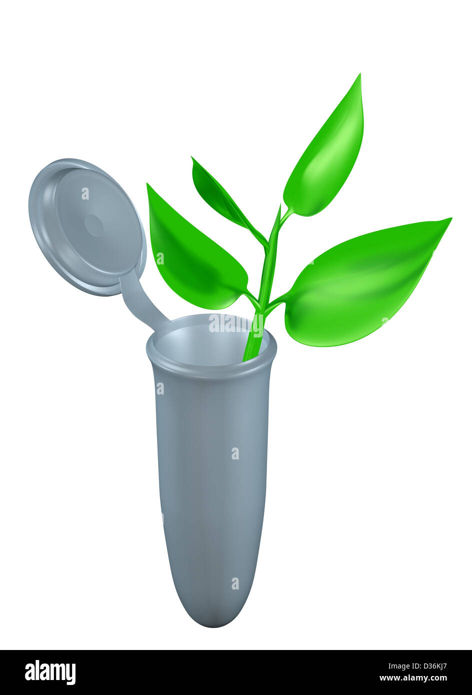 green plant in laboratory micro-tube Stock Photo - Alamy