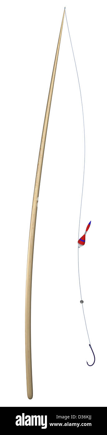 fishing rod isolated on white Stock Photo - Alamy