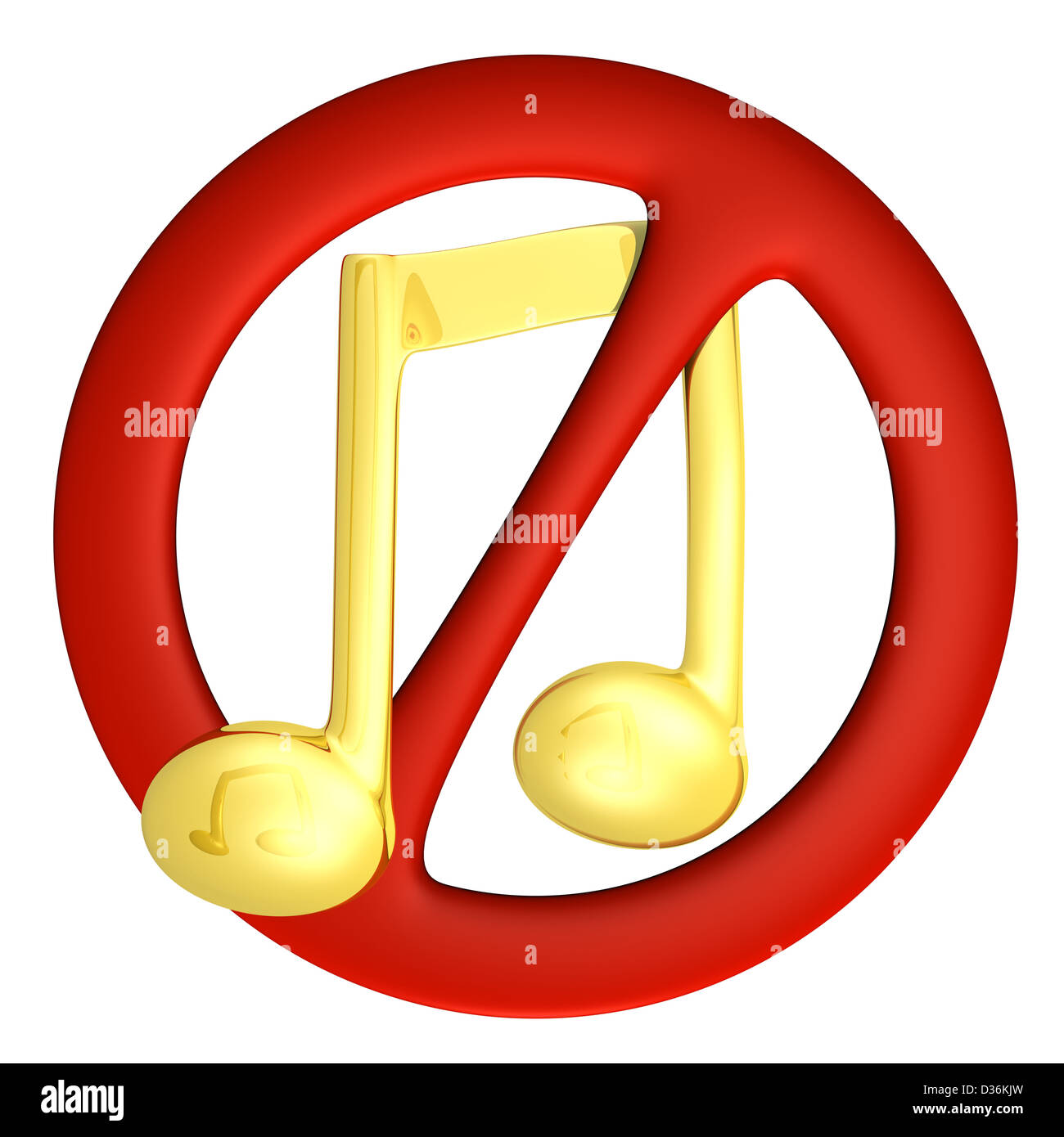 warning symbol for silent places Stock Photo - Alamy