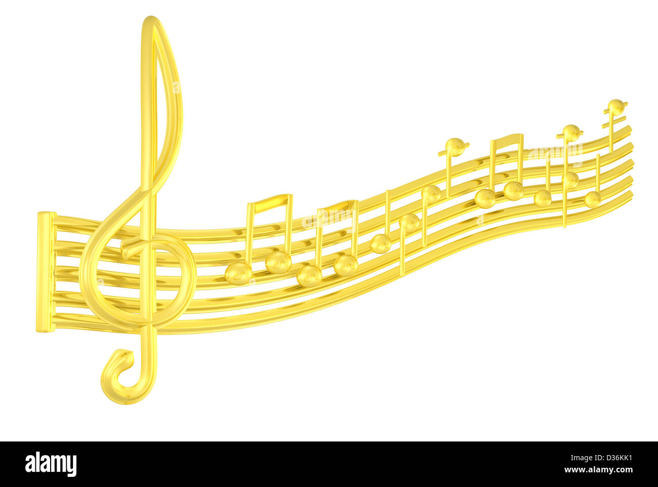Golden music note 3d render hi-res stock photography and images - Alamy