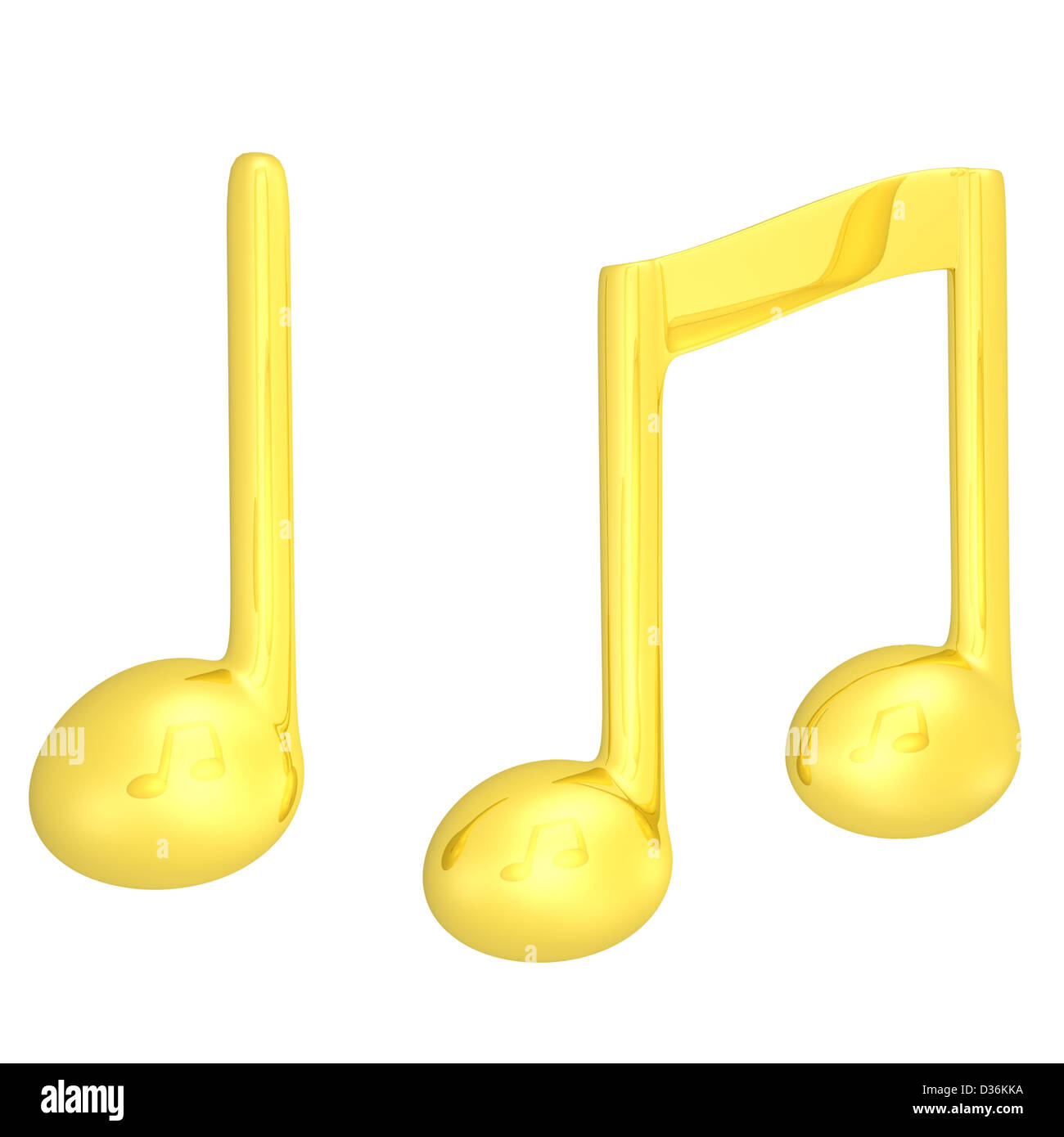 3d golden music notes Cut Out Stock Images & Pictures - Alamy